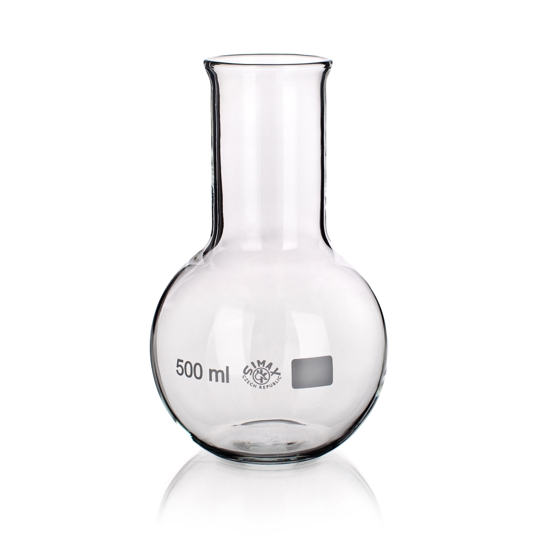 Flask, Flat Bottom, Wide Neck, With Rim, Borosilicate Glass - Dixon Science