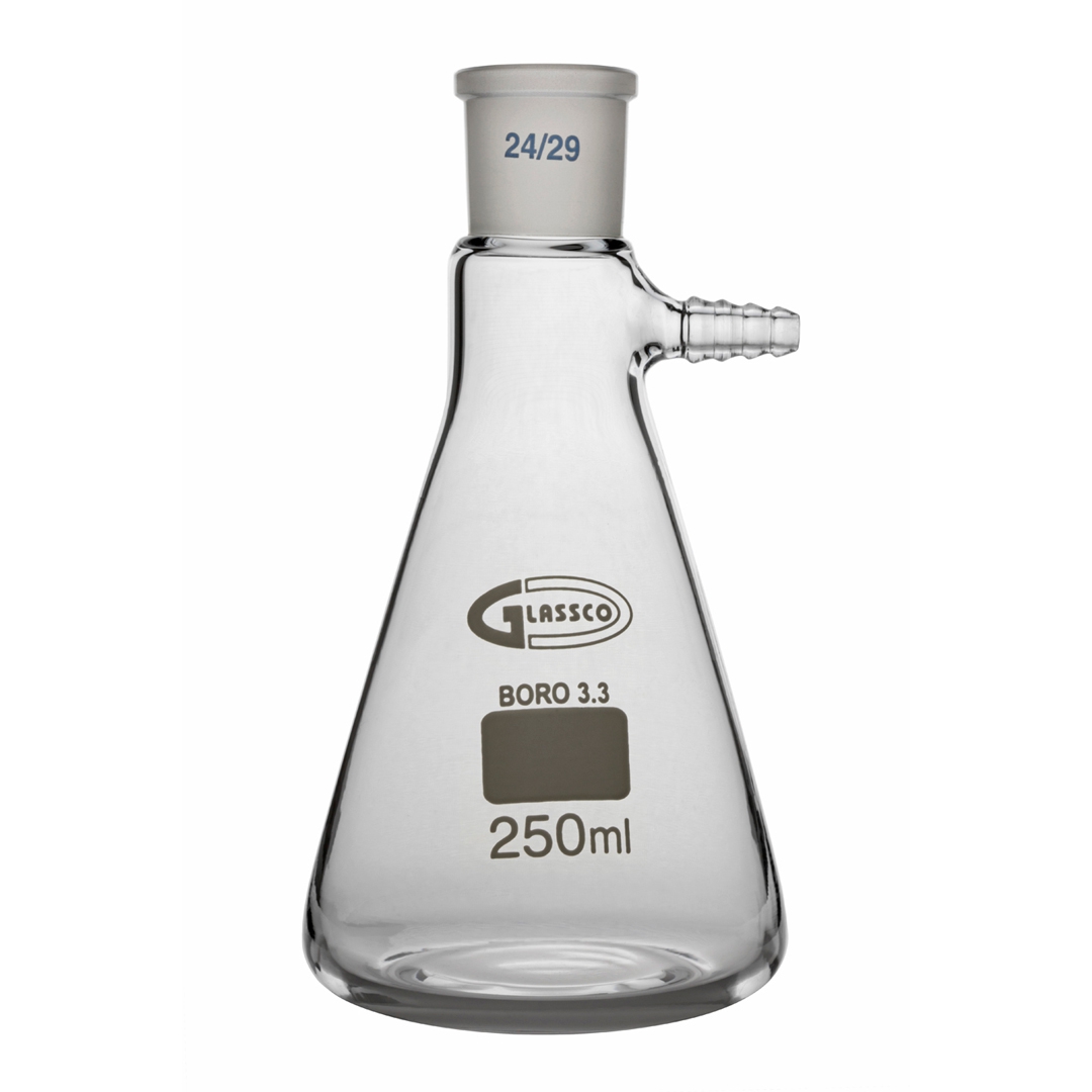 Flask, Buchner, Plain Side Arm an Ground Socket, Borosilicate Glass ...