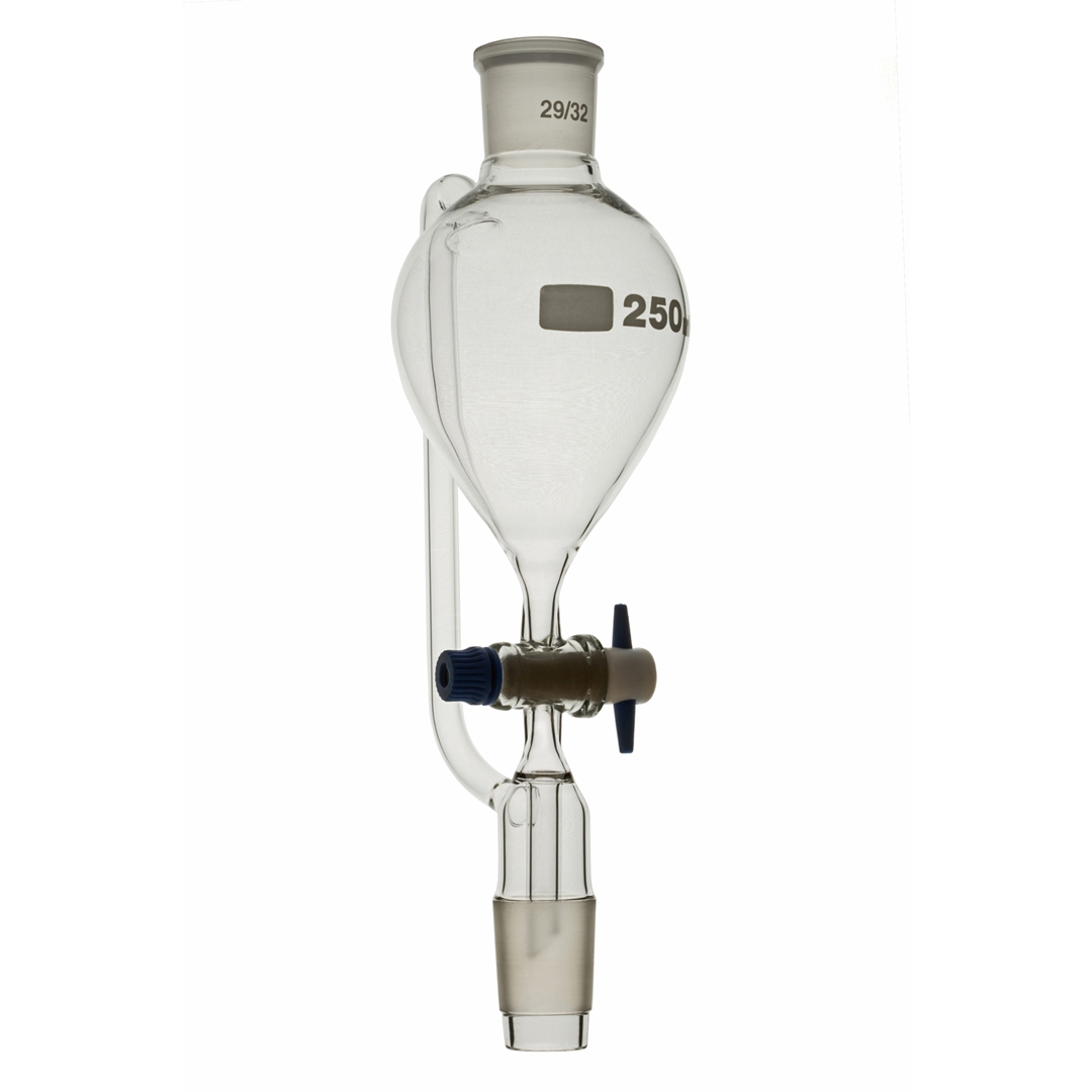 Funnel, Pressure Equalizing, Pear Shape, Glass Stopcock, Borosilicate ...