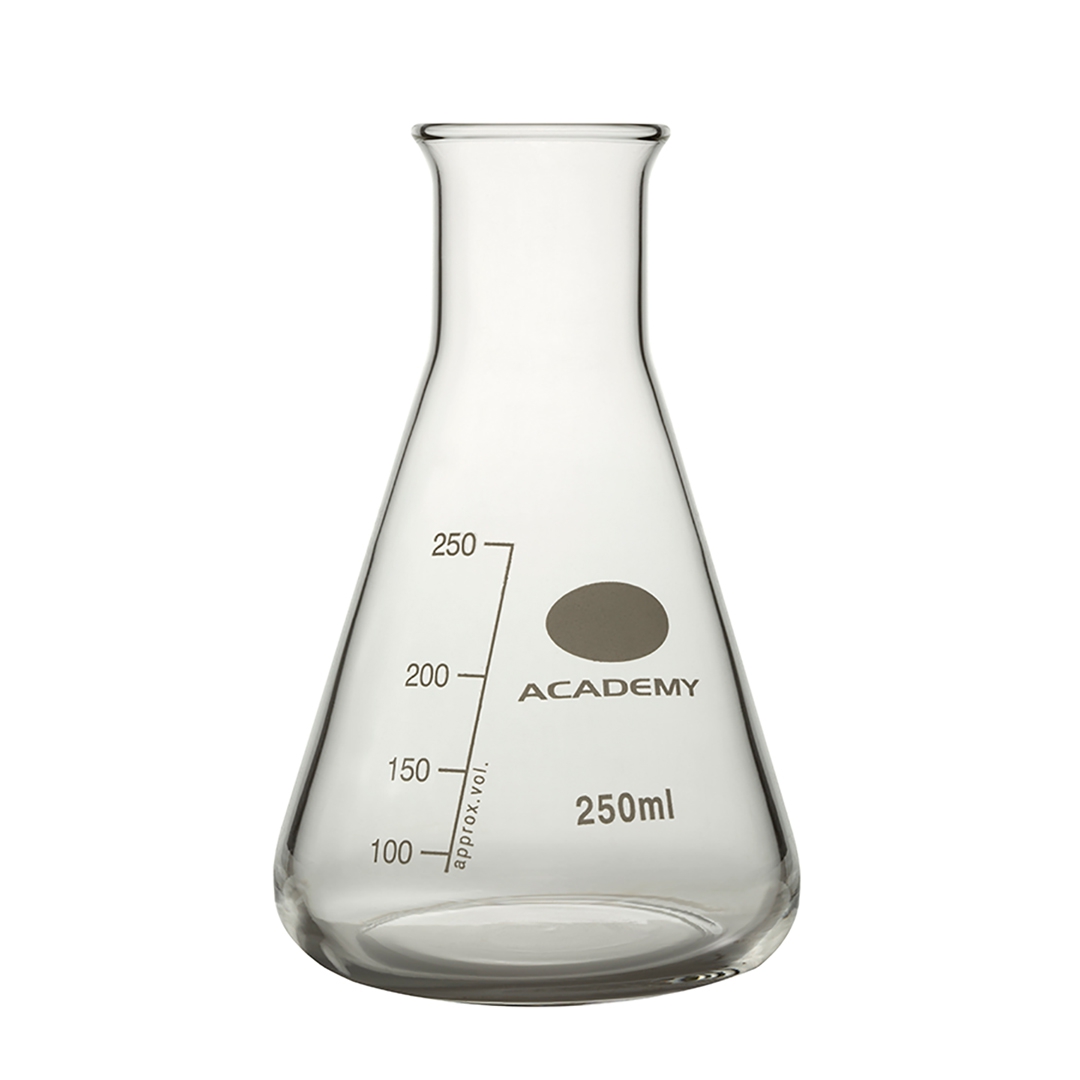 Conical Flask, Narrow Neck, Borosilicate Glass - Academy Science