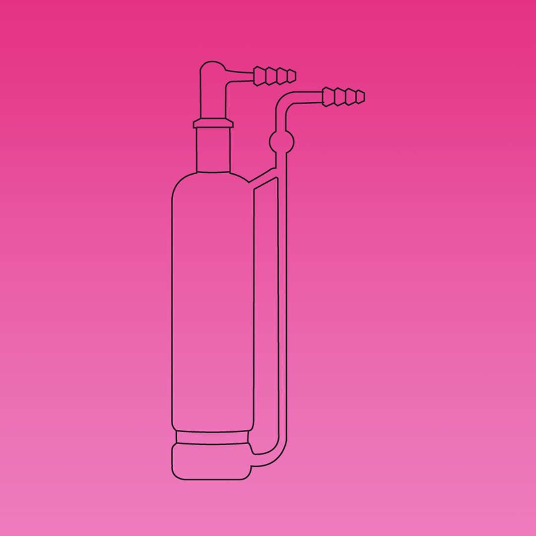 Gas Washing Bottle, Sealed Fritted Disc Enables Increased Gas and ...