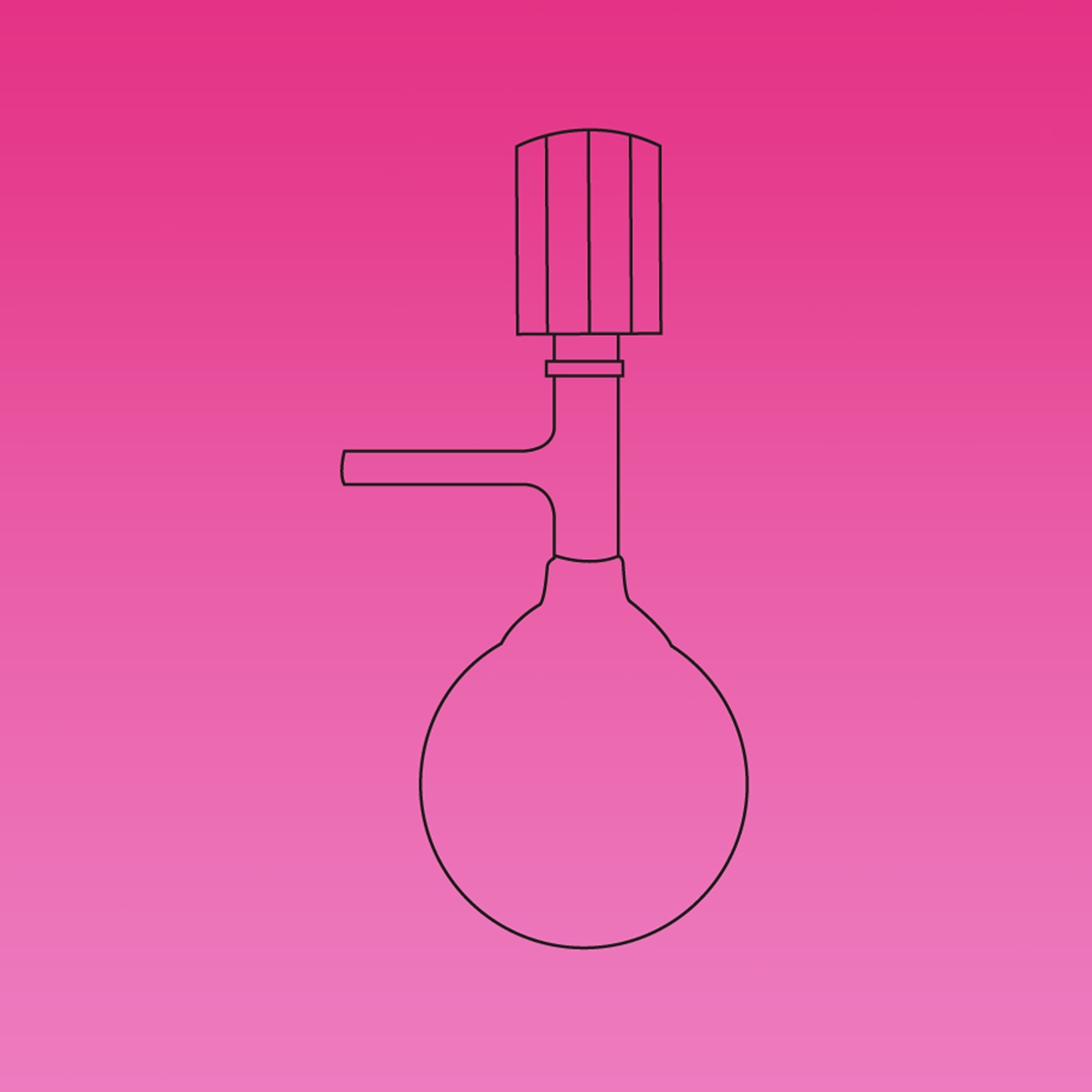 Schlenk Flask With High Vacuum Valve, Glass - Dixon Science