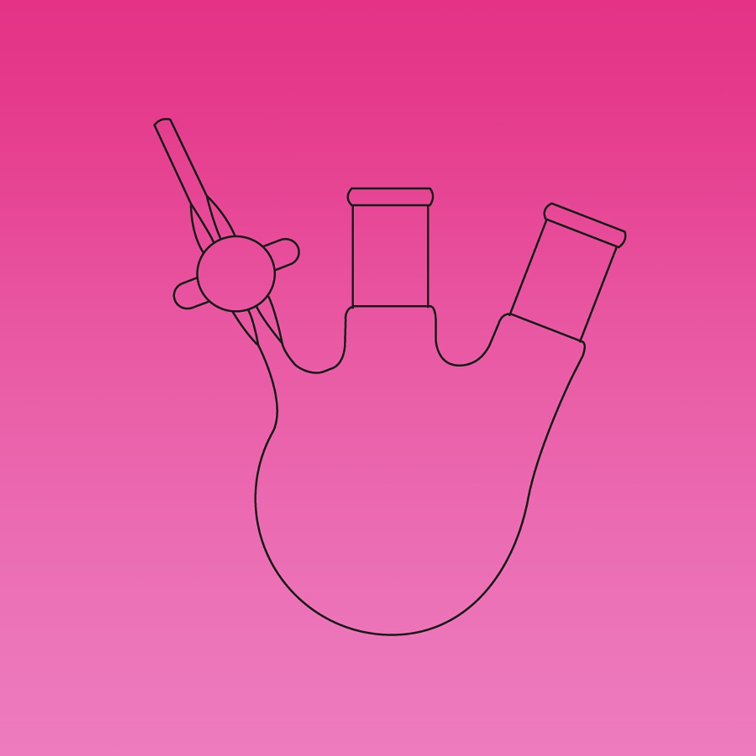 Schlenk Flask, Reaction, 2-Neck With Glass Stopcock And Socket, Glass ...