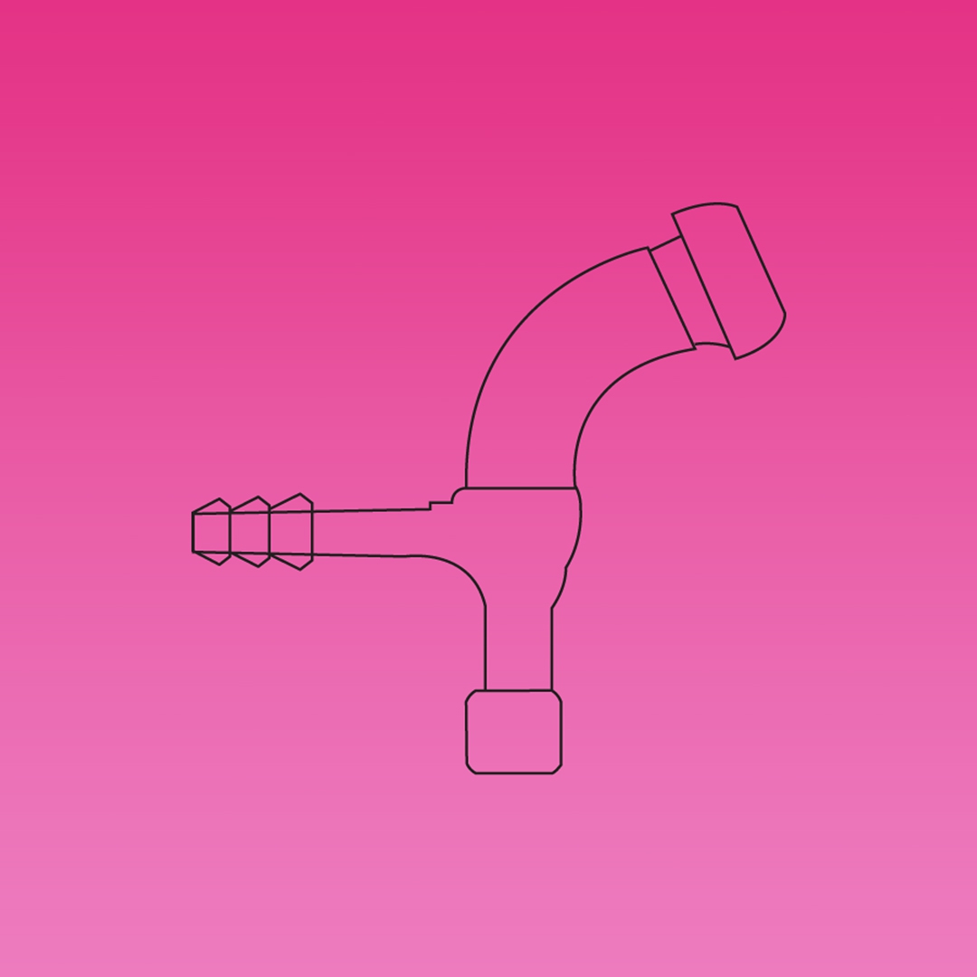 Vacuum Receiver Adapter, Threaded, Microscale, Glass - Smith Scientific