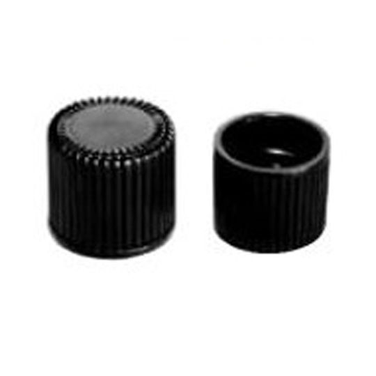 Black Phenolic Caps with Cemented-In Rubber Liners - Dixon Science