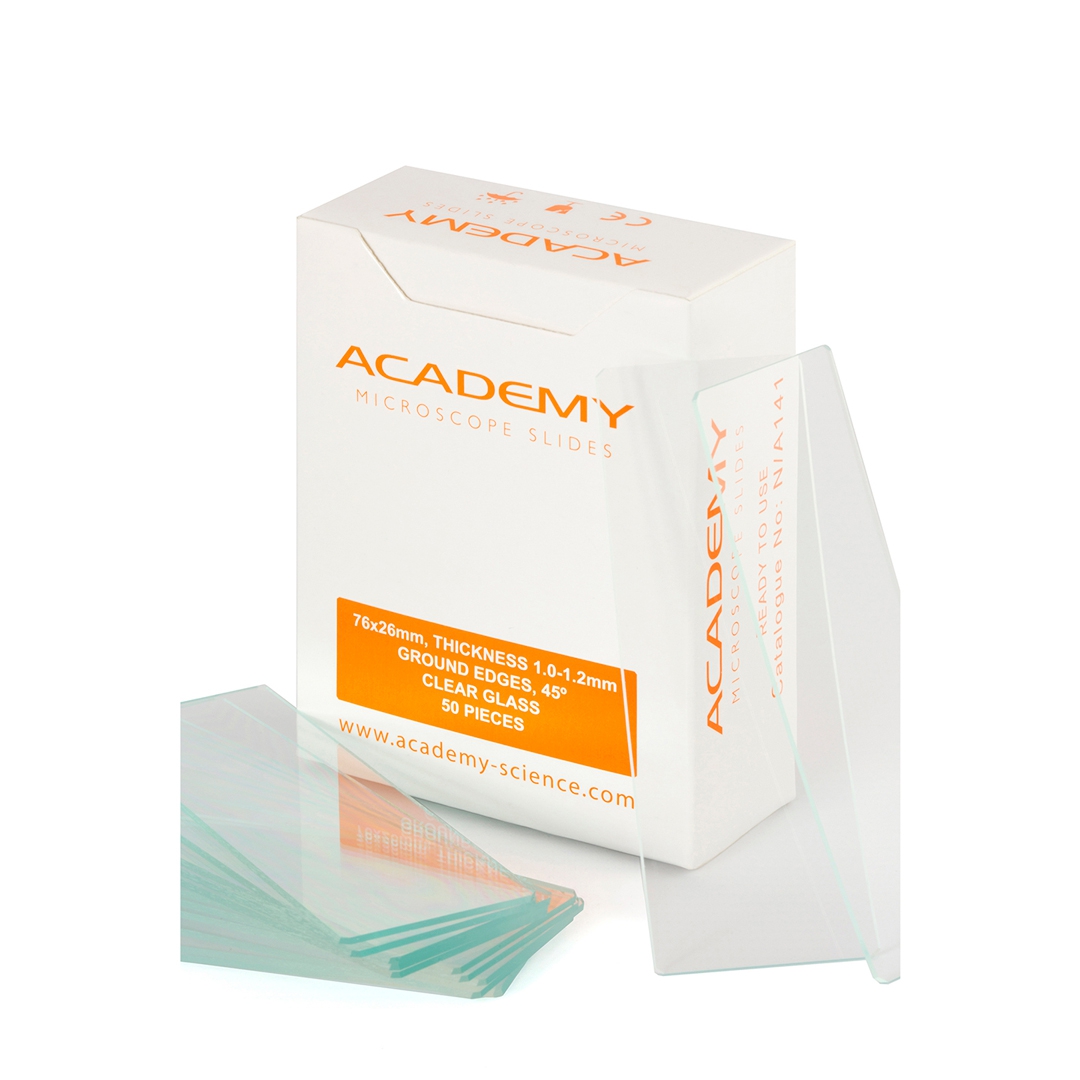 Academy Microscope Slide 76x26mm 1.0-1.2mm Clear Glass, Interleaved ...