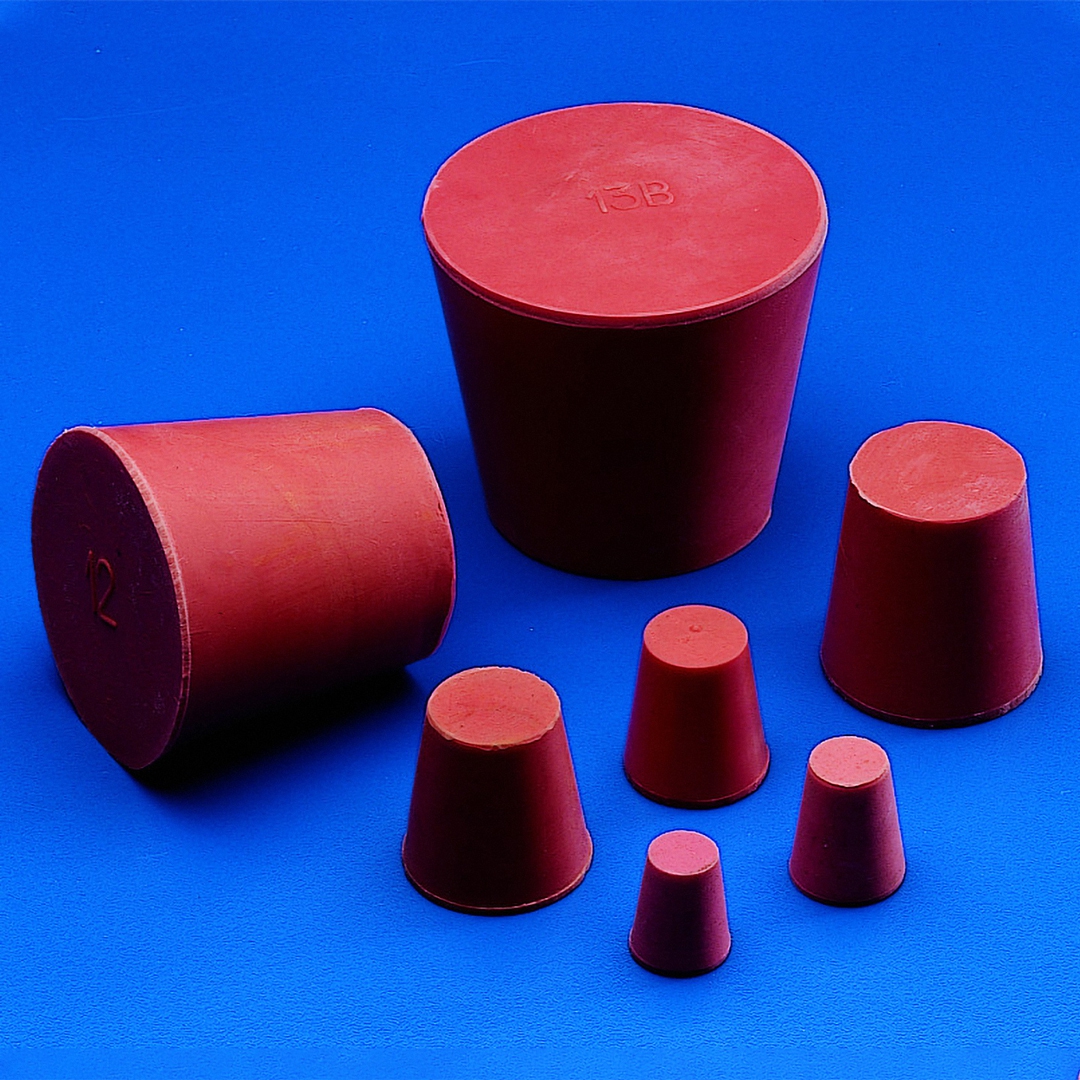 Conical Stoppers, Material Red Rubber - Smith Scientific