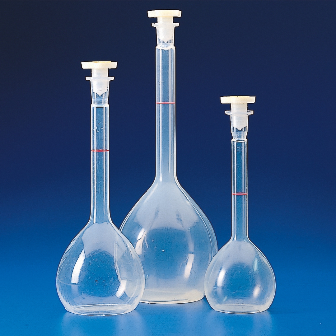 Volumetric Flasks With Cap, Material PMP (TPX) - Dixon Science